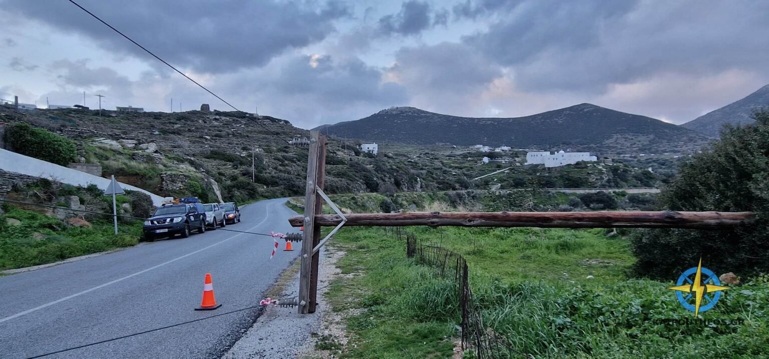 ΣΙΦΝΟΣ-ΕΝΑΕΡΙΤΗΣ ΝΥΧΤΑ ΜΕ 10 ΜΠΟΦΟΡ ΚΑΙ ΧΙΟΝΟΝΕΡΟ ΣΕ ΚΟΛΩΝΑ ΤΟΥ ΔΕΔΔΗΕ ...